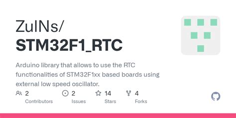 Github Zulnsstm32f1rtc Arduino Library That Allows To Use The Rtc Functionalities Of