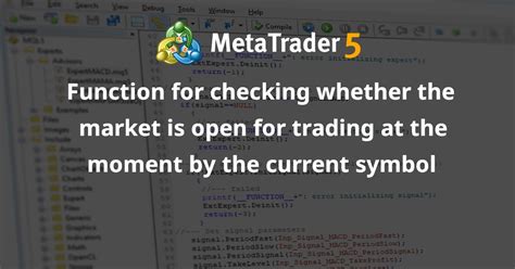 Free Download Of The Function For Checking Whether The Market Is Open