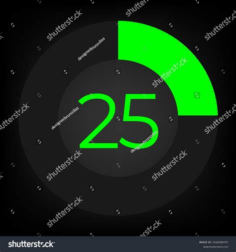 Circulate Progress Bar Numeric Count 25 Stock Vector Royalty Free 2162908747 Shutterstock