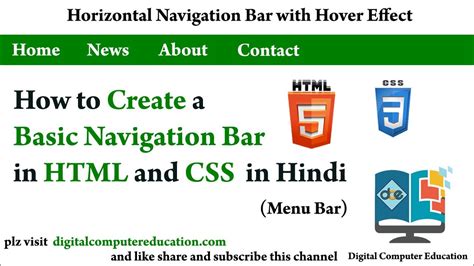 How To Make Navigation Bar With HTML And CSS Ll Creating A Basic Navbar CSS Tutorial Ll Nav Tag