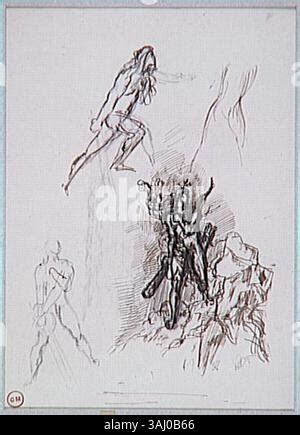This Study For Hercule Et Lhydre De Lerne By Gustave Moreau Depicts