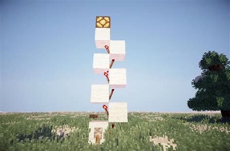 How To Transmit Redstone Signal Vertically Basic Redstone Guide