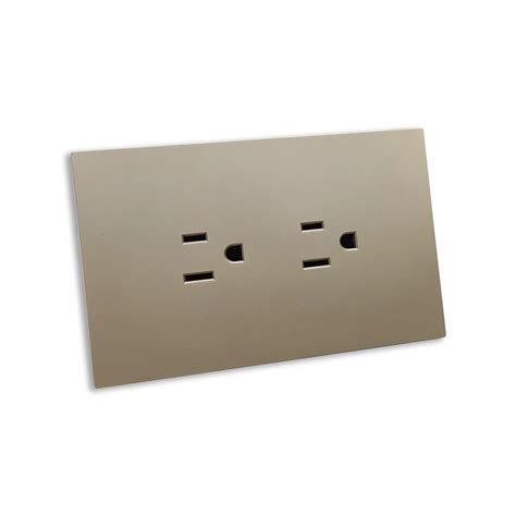 Double Socket Light Switch PC Panel American Wall Switch Electric Skin Feeling PC Socket