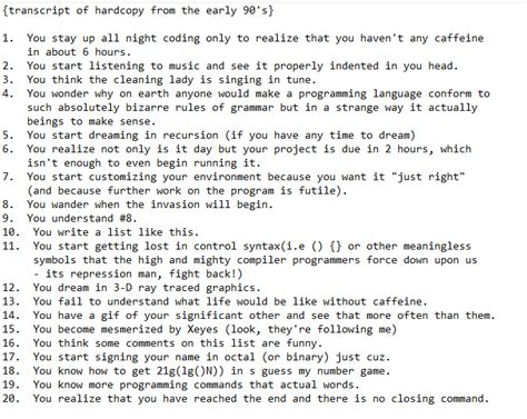 warning signs of insanity programmers r programmerhumor