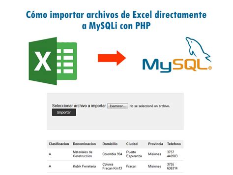 Importar Archivo Xls A Mysql Usando Php Alejandro Soler