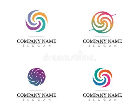 Technology Circle Logo And Symbols Vector Stock Vector Illustration
