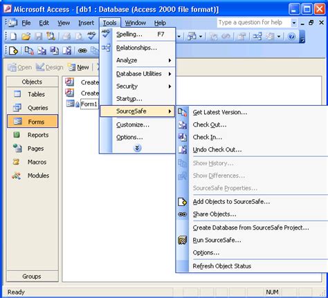 Using Visual Sourcesafe Integrating Vss With Access 2003 Dynamsoft