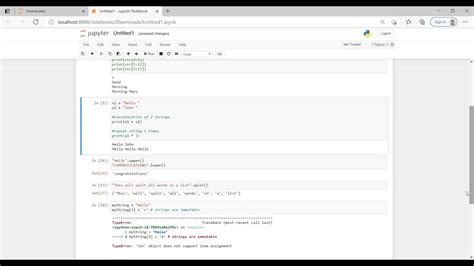 string datatype python lec 24 janaki youtube
