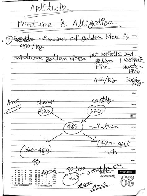 Mixture And Alligation Pdf
