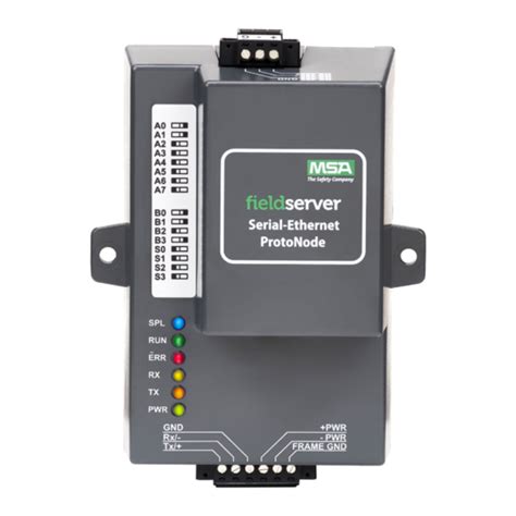 Msa Fieldserver Protonode Fpc N34 Startup Manual Pdf Download Manualslib