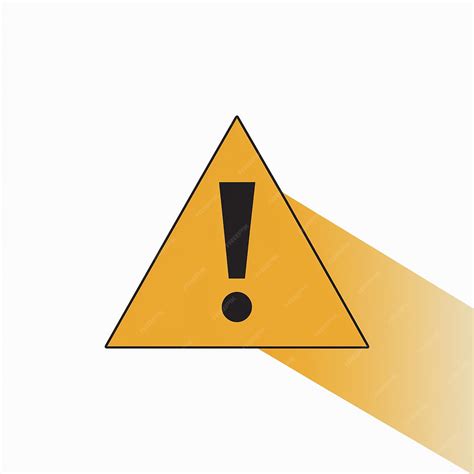 A Yellow Triangle With An Exclamation Mark In The Center Premium Ai
