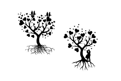 Love Couple Tree Bundle Graphic By St Creative Fabrica