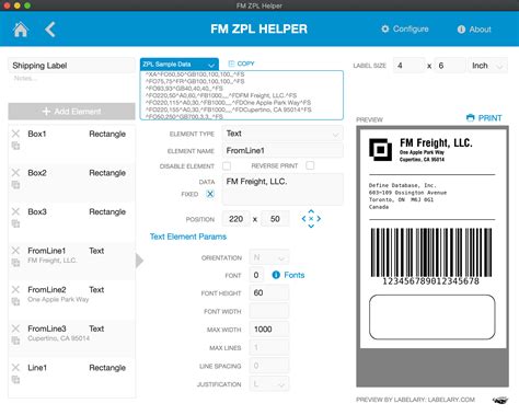Print Labels With Zpl Define Database