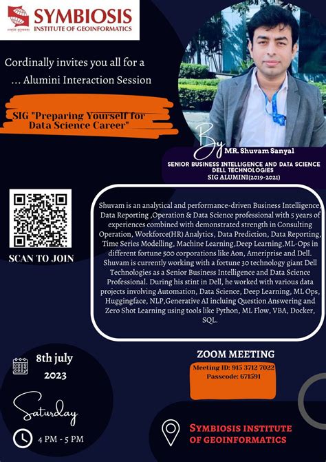 Sig Pune On Linkedin Science Experience Data Share Career Event Webinar Datascience