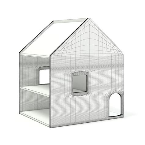 House Shape Shelf With Blackboard 9623 Cgaxis 3d Models Pbr Hdri For Your 3d