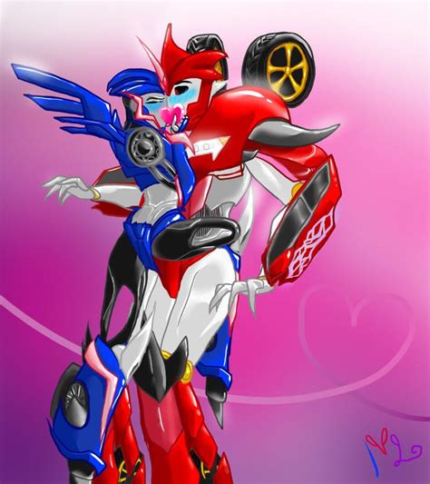 Transformers Prime Arcee And Cliffjumper Kiss