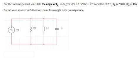 Solved For The Following Circuit Calculate Vc In V If IT Chegg Com