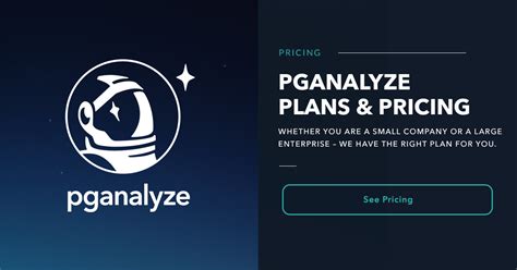 Pricing · Pganalyze
