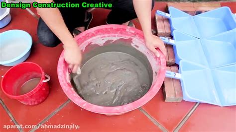 اموزش ساخت گلدان سیمانی