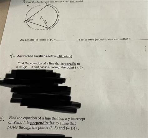 [answered] 3 find the arc length and sector area 10 points d arc length