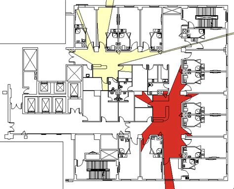 isovist graph analysis for h2 inpatient ward by depthmap four of the