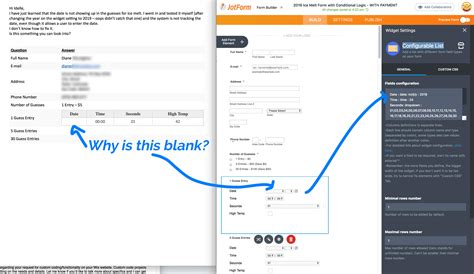 Configurable List Widget Display Date Field Is Blank In Submission
