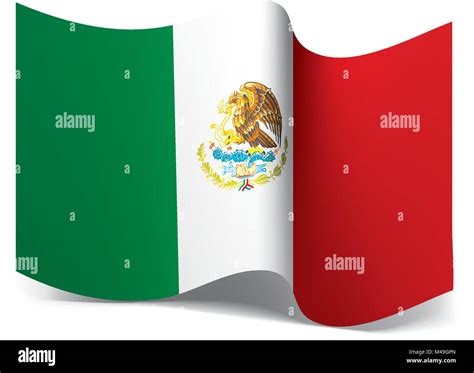 Mexican Flag Vector Illustration Stock Vector Image And Art Alamy