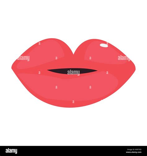 Red Female Lips Kiss On White Background Vector Illustration Stock Vector Image And Art Alamy