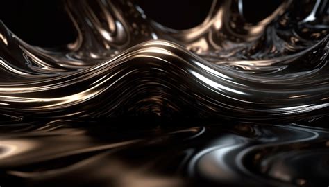 Futuristic Metallic Wave Pattern Reflects Modern Elegance Generated By Ai Ai Generated Image