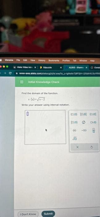 solved find the domain of the function v x √x 2 write