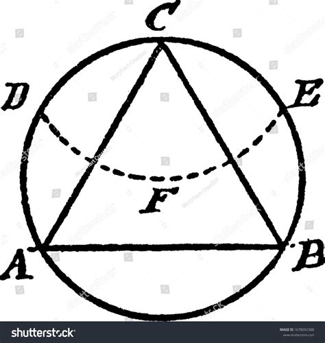 Illustration Showing How Construct Equilateral Triangle Stock Vector Royalty Free