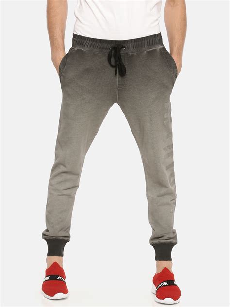 Buy Attiitude Men Grey And White Solid Slim Fit Jogger Track Pants For Men 11248412 Myntra