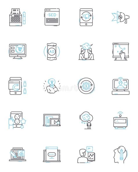 Stock Market Linear Icons Set Equity Portfolio Shares Trading Returns Investment
