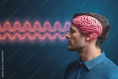 Neurofeedback Loop Sensory Processing And Neuroprosthetics Side Profile Of Man With Brain