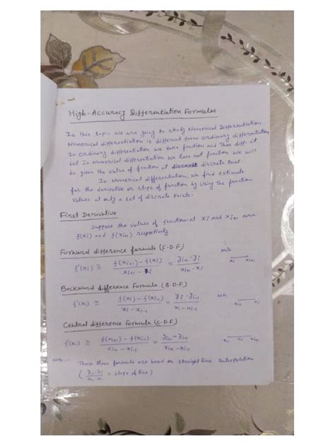 Numerical Diff And Richardson Diff And Partial Diff Pdf