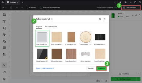 Xcs V21 Process A Flat Material On The Baseplate Xtool Support Center