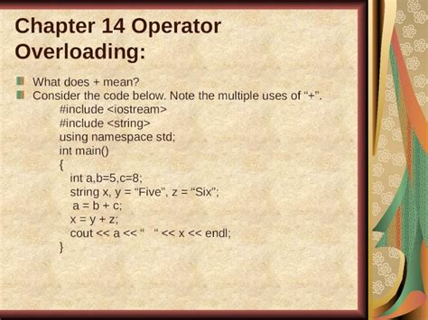 pptx chapter 14 operator overloading dokumen tips
