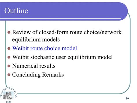 Ppt A Path Size Weibit Stochastic User Equilibrium Model Powerpoint Presentation Id1530914
