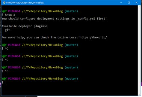 4 使用Hexo Github 建站 时 使用 hexo d 命令异常You should configure deployment