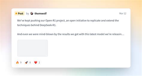 Thomwolf On Hugging Face Weve Kept Pushing Our Open R1 Project An