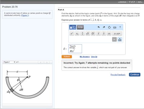 solved a semicircular loop of radius a carries positive