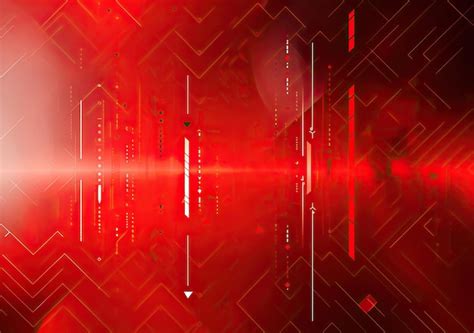 Premium Photo Abstract Red Technology Background Vector Illustration