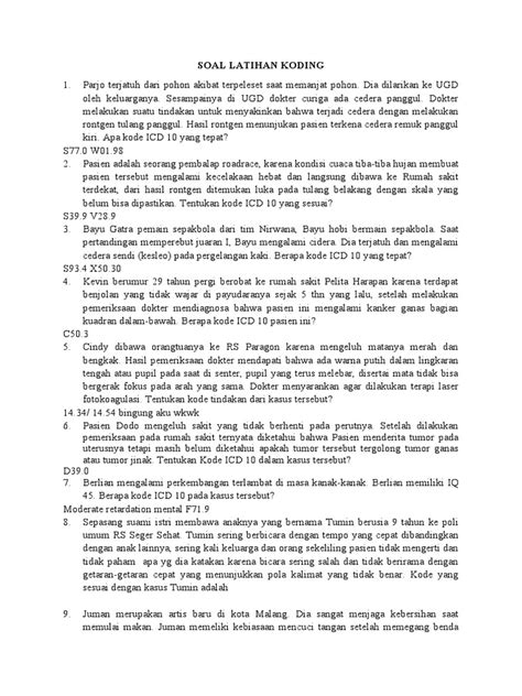 Soal Latihan Koding Pdf