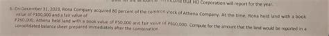 Solved Or December Rona Company Acquired Chegg Com