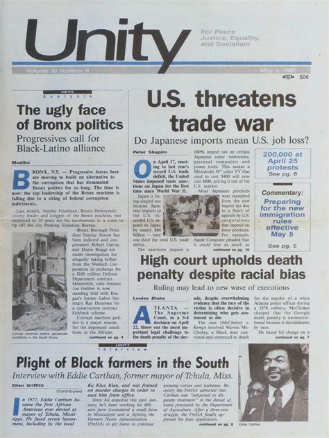 People Unity Newspaper Volume Number May
