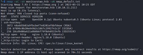 Monitorstwo — Htb Writeup Nmap Scan Terdapat Dua Servis Running By