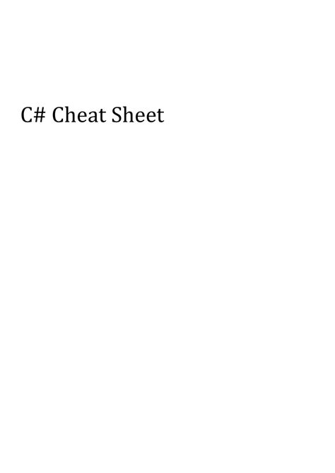 c cheat sheet download printable pdf templateroller