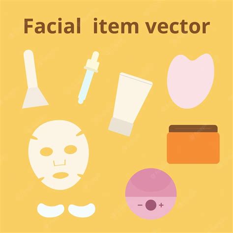 Premium Vector Facial Care Item Vector