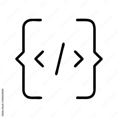 Get Free Coding Icon Vector For Web Development Html And Programming