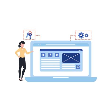 Premium Vector The Girl Is Doing Software Management